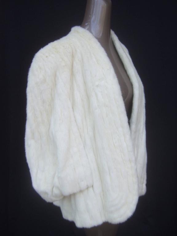 Opulent Plush Ermine Fur Capelet Wrap c 1960 at 1stDibs