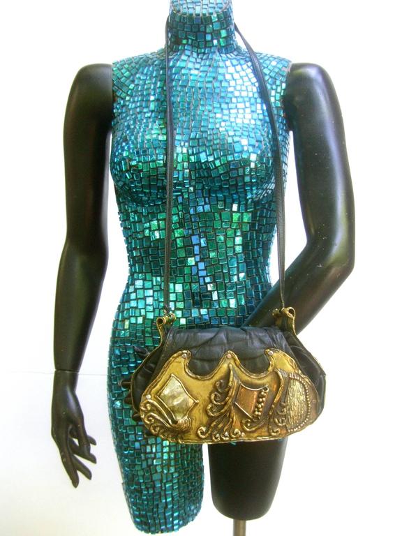 Avant Garde Brutalist Mixed Metal Artisan Handbag ca 1970s For Sale at ...
