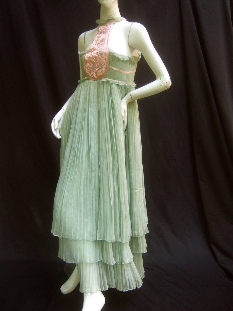Bill Gibb Silk Chiffon Ensemble. Early 1970's. at 1stDibs