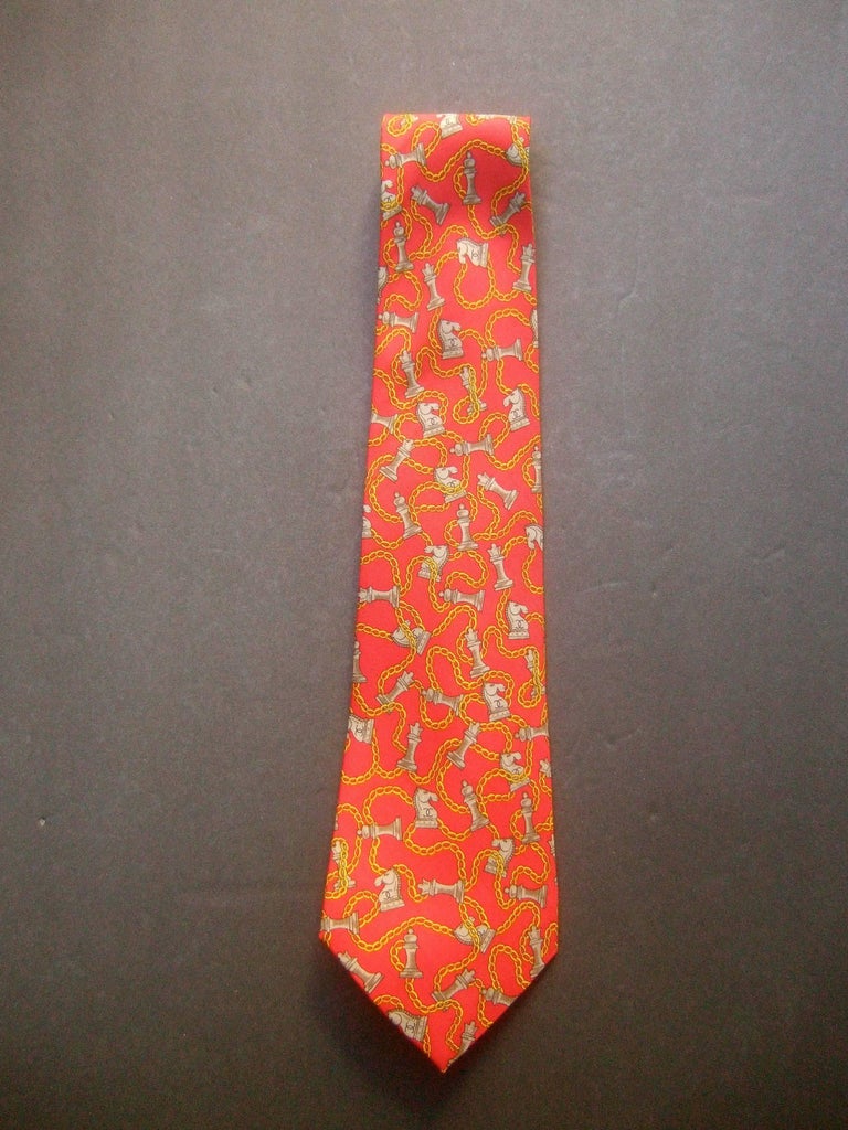 Chanel Men's Italian Silk Chess Theme Necktie c 1990 at 1stDibs ...