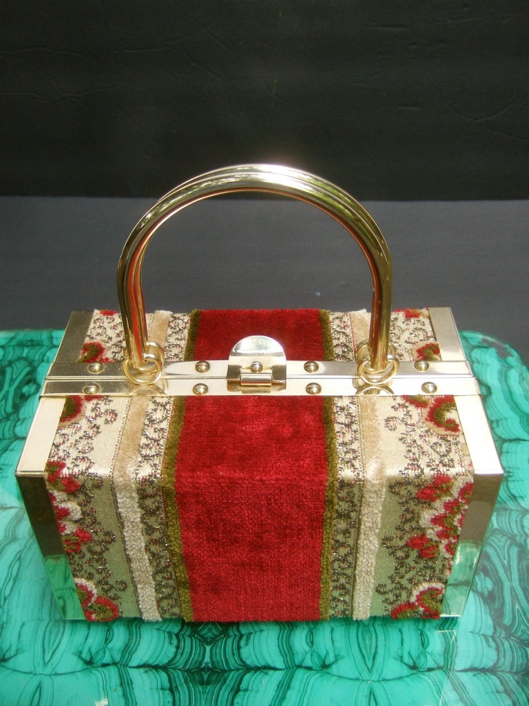 Borsa Bella Italian Floral Brocade Box Purse Circa 1970s at 1stDibs