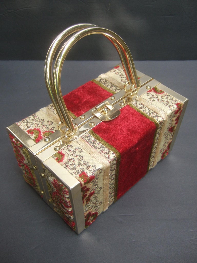 Borsa Bella Italian Floral Brocade Box Purse Circa 1970s at 1stDibs