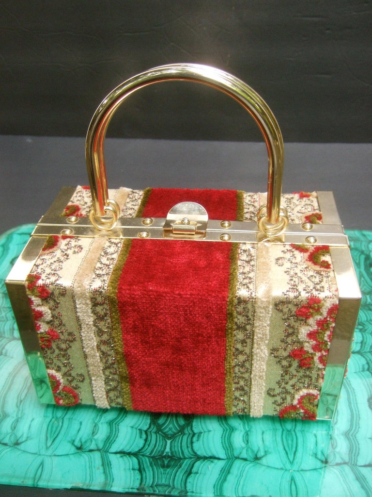 Borsa Bella Italian Floral Brocade Box Purse Circa 1970s at 1stDibs