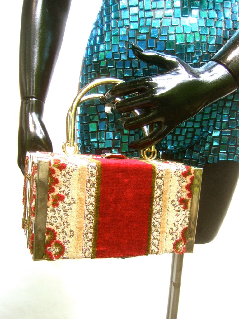 Borsa Bella Italian Floral Brocade Box Purse Circa 1970s at 1stDibs