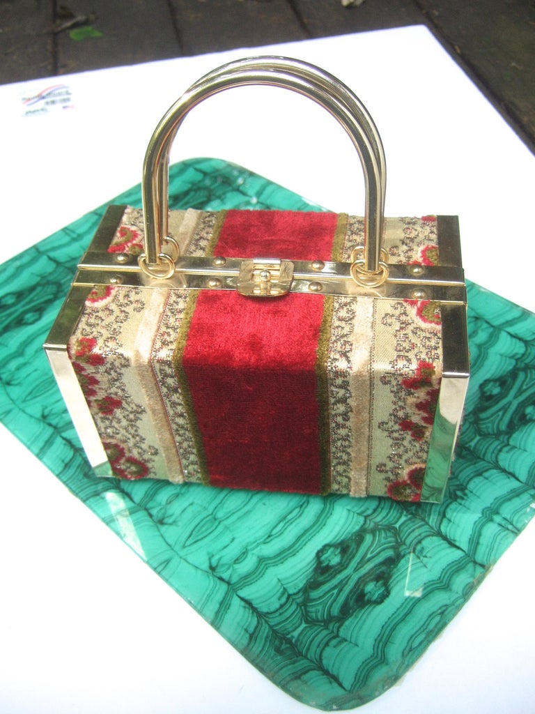 Borsa Bella Italian Floral Brocade Box Purse Circa 1970s at 1stDibs