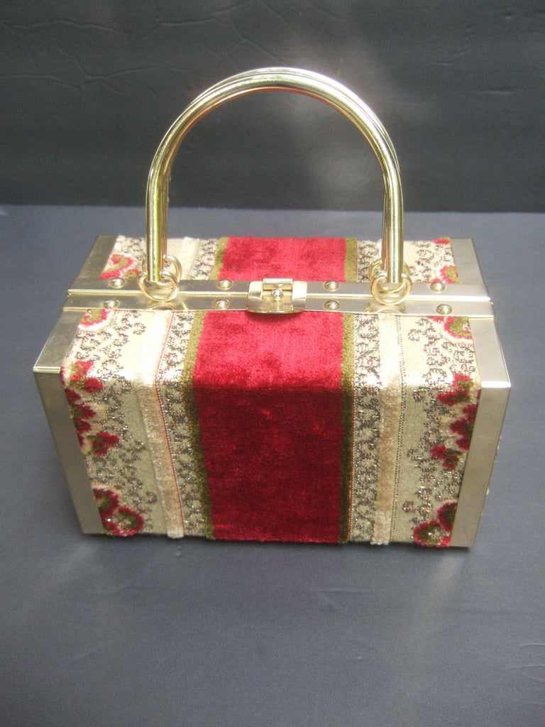 Borsa Bella Italian Floral Brocade Box Purse Circa 1970s at 1stDibs