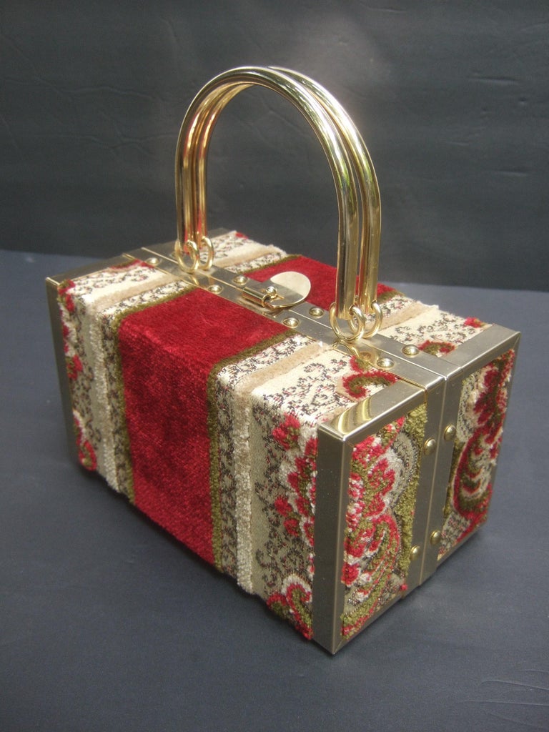 Borsa Bella Italian Floral Brocade Box Purse Circa 1970s at 1stDibs