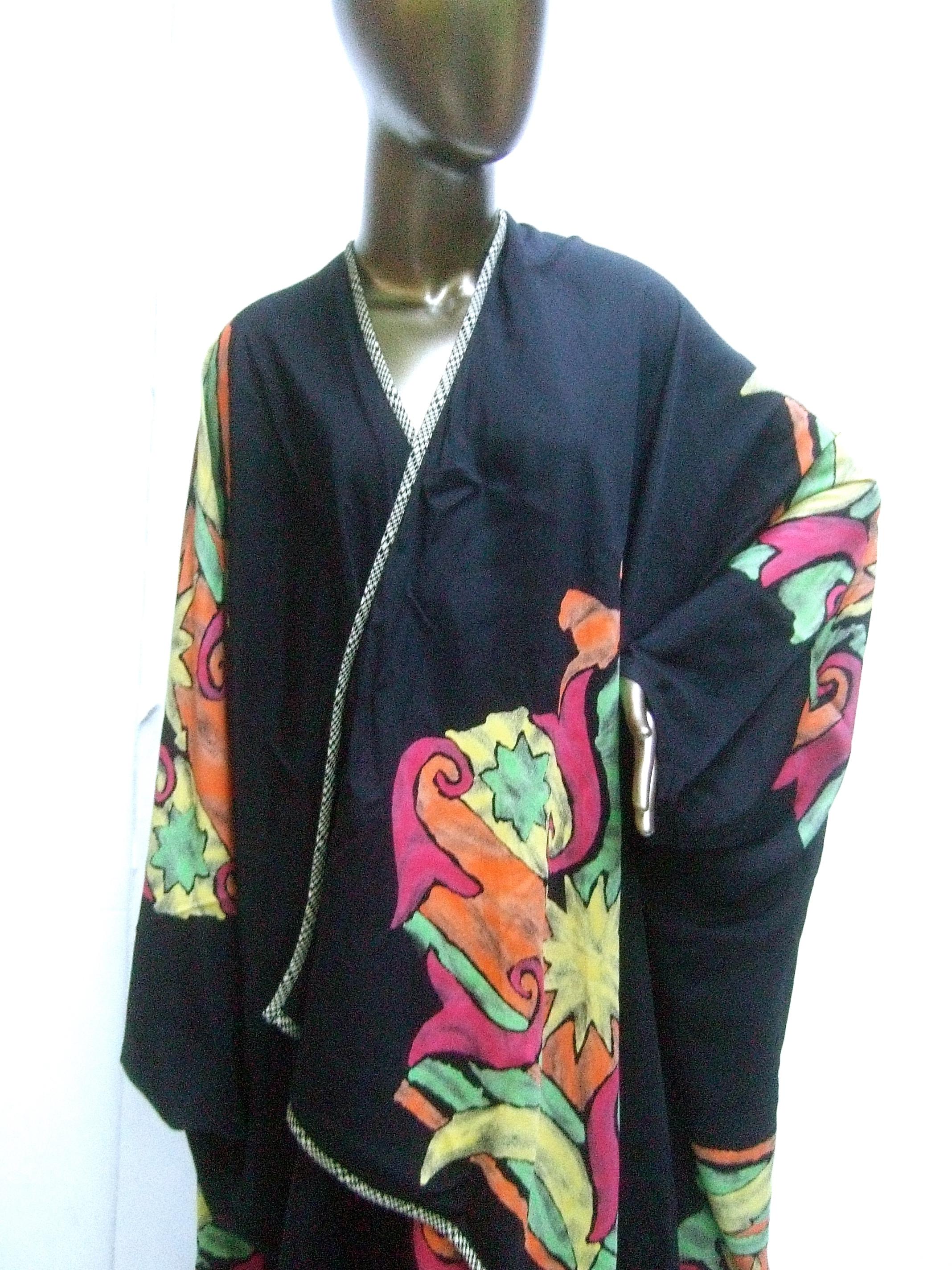 Avant-garde Graphic Print Duster Wrap Cape circa 1970s at 1stDibs ...