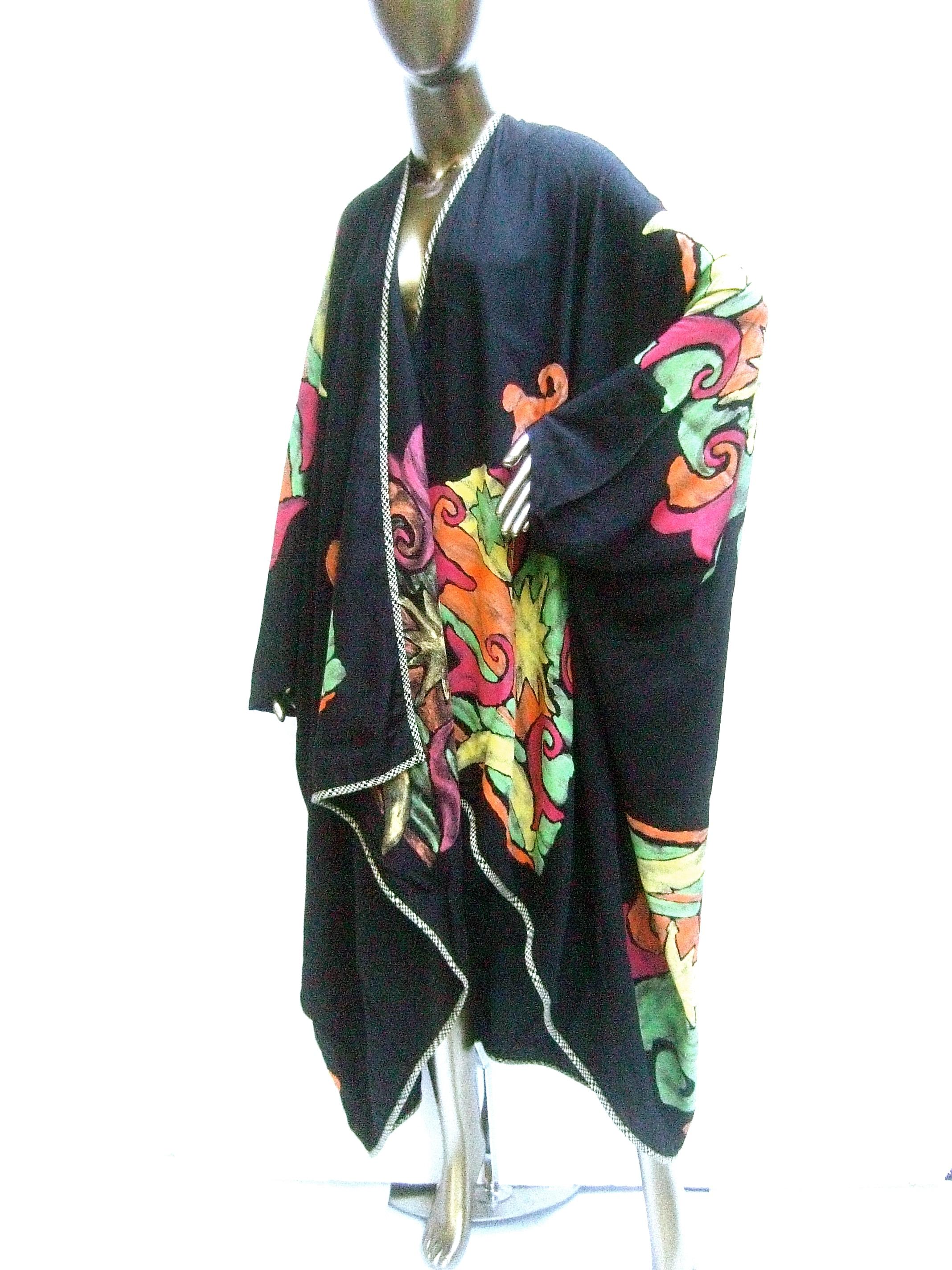 Avant-garde Graphic Print Duster Wrap Cape circa 1970s at 1stDibs ...
