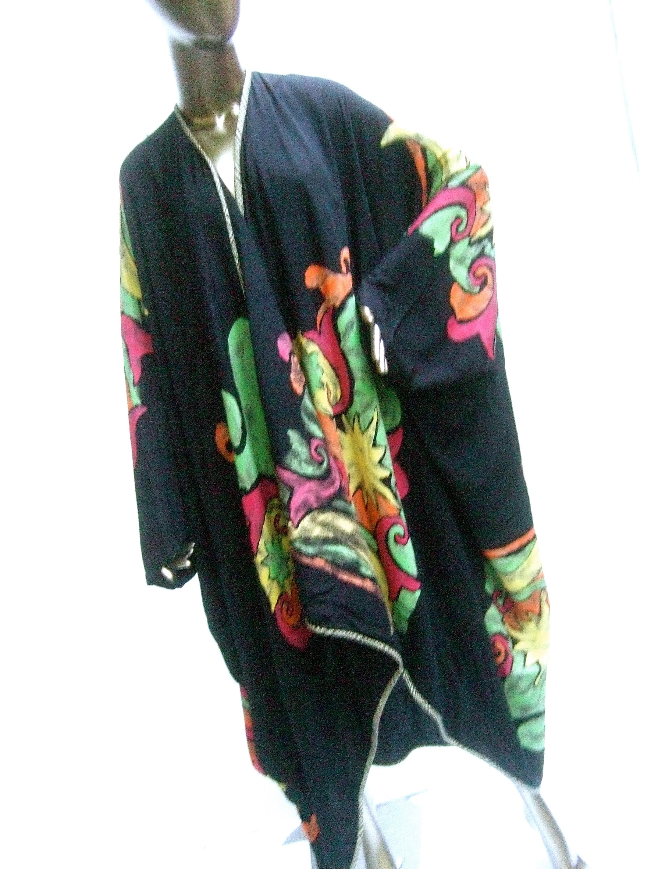 Avant-garde Graphic Print Duster Wrap Cape circa 1970s at 1stDibs ...