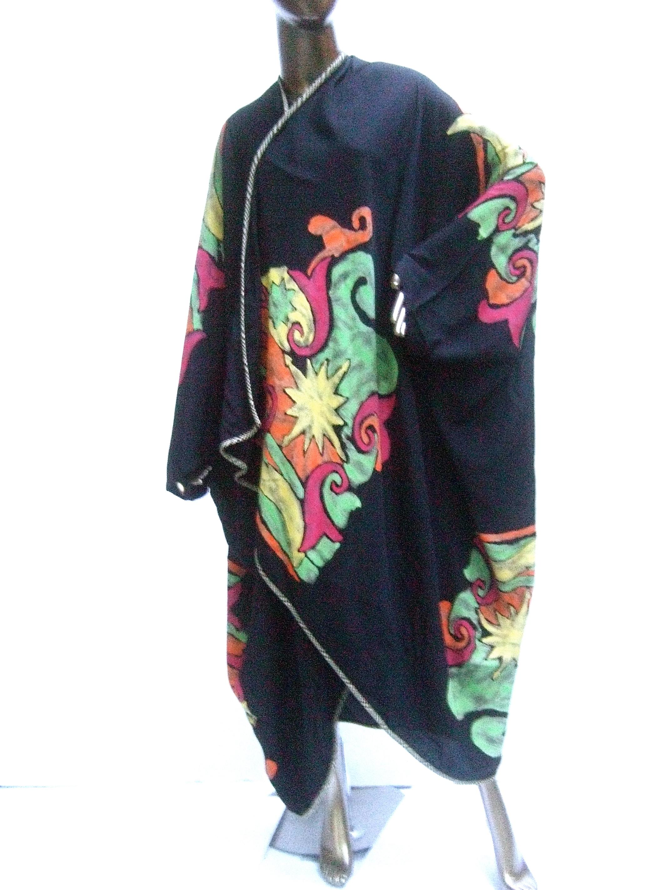Avant-garde Graphic Print Duster Wrap Cape circa 1970s at 1stDibs ...