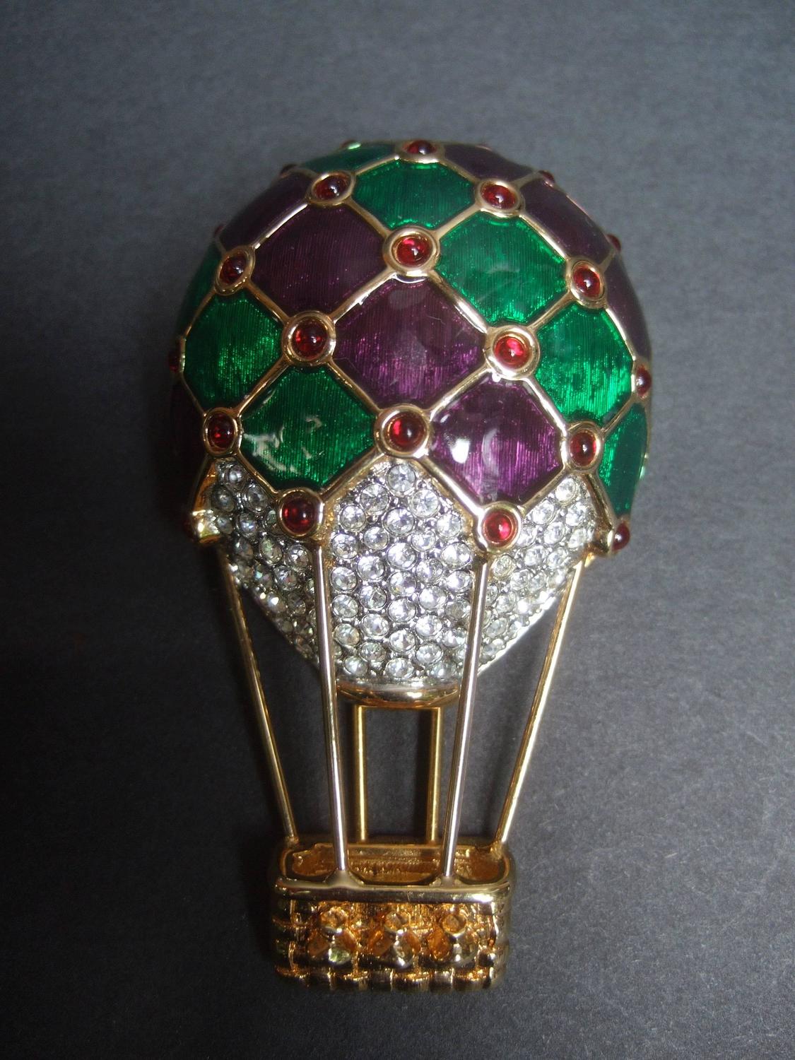 Elegant Jewel Encrusted Balloon Brooch by Swarovski c 1990s For Sale at ...