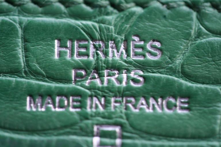 Hermès Matte Croc Constance Long Palladium Hardware Wallet at 1stDibs ...