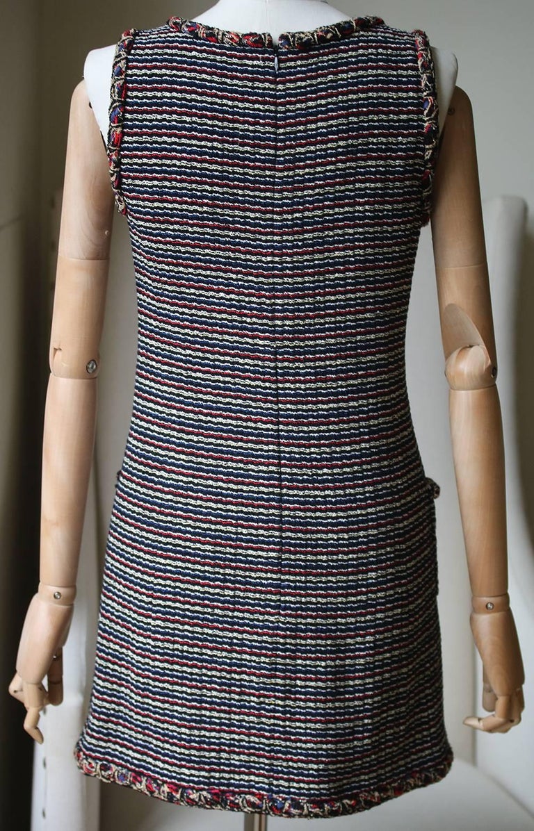 Chanel Wool Tweed Mini Dress at 1stDibs | chanel tweed mini dress ...