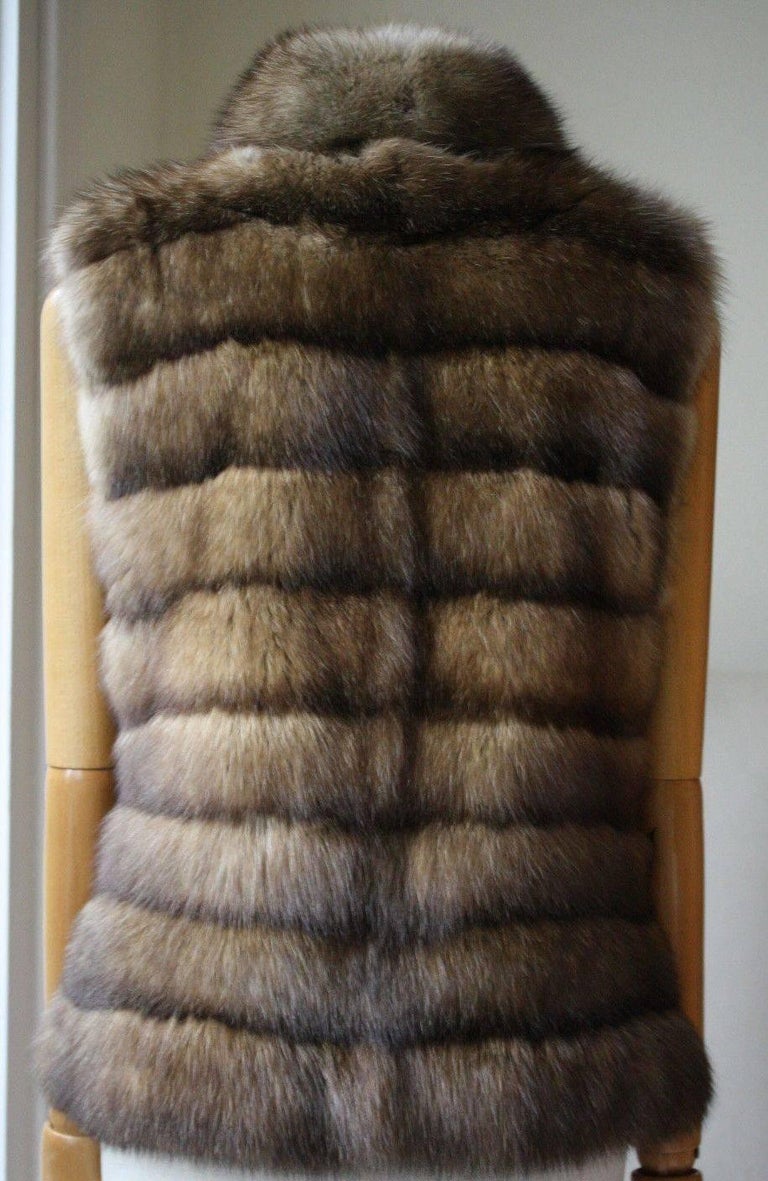 Dennis Basso Golden Sable Fur Vest At 1stdibs