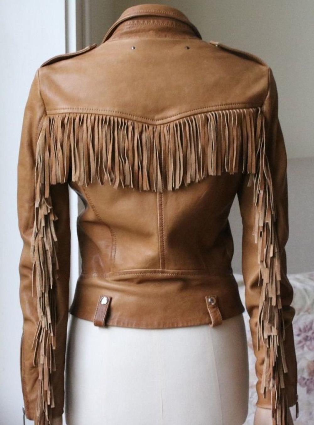 Barbara Bui Fringe Leather Jacket For Sale at 1stDibs | barbara bui jacket