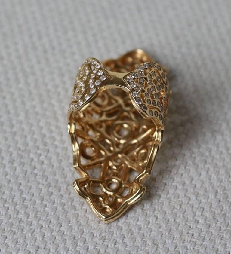 Repossi Yellow Gold and Diamond Maure Ring For Sale at 1stDibs ...