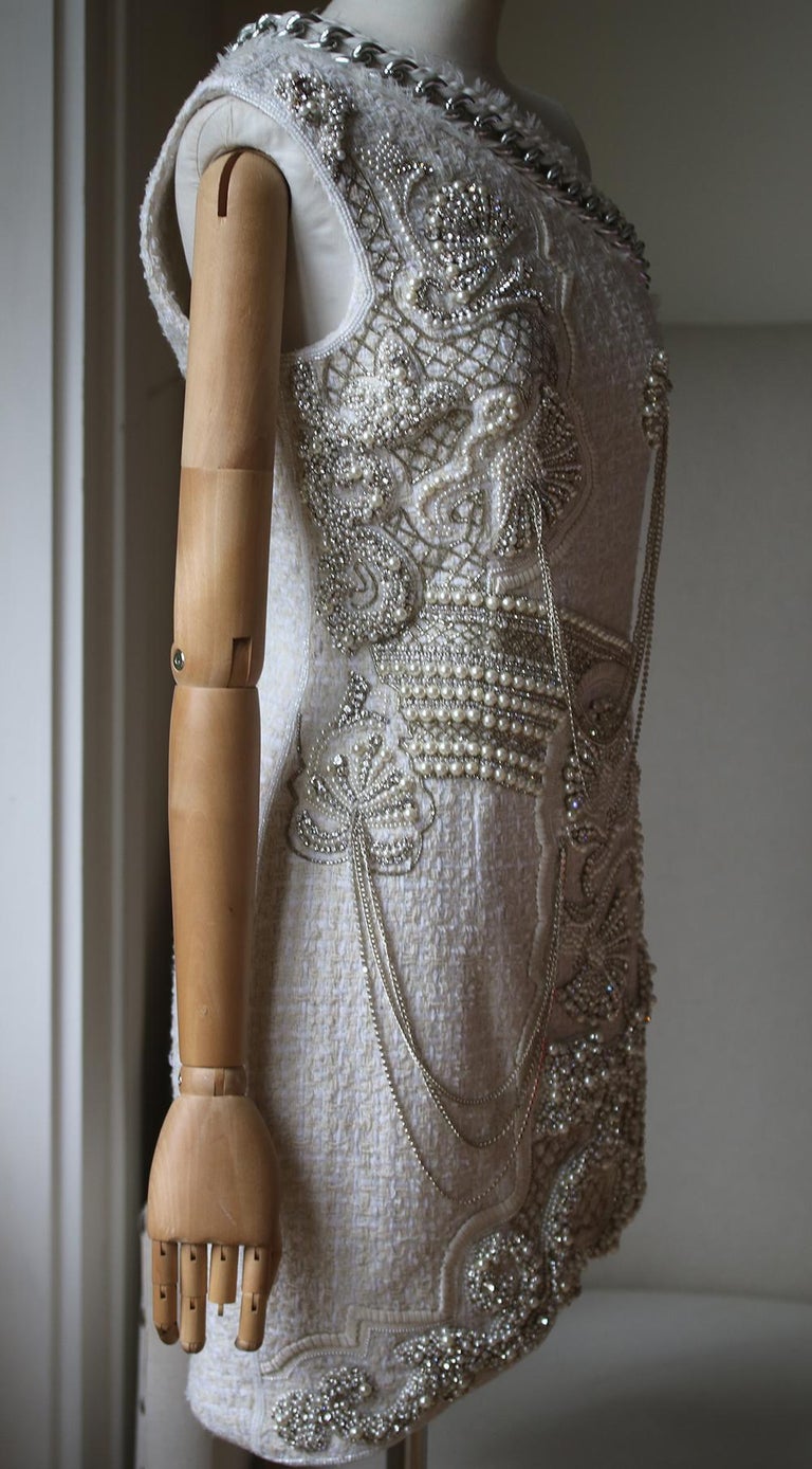 Balmain Crystal and Pearl Embellished One-Shoulder Dress at 1stDibs ...