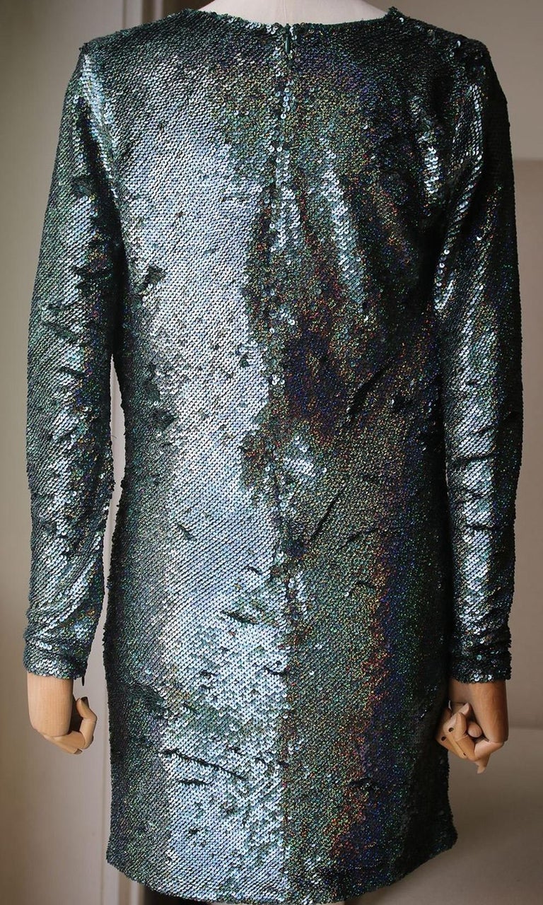 Ashish Sequin-Embellished Draped-Front Silk Mini Dress at 1stDibs ...