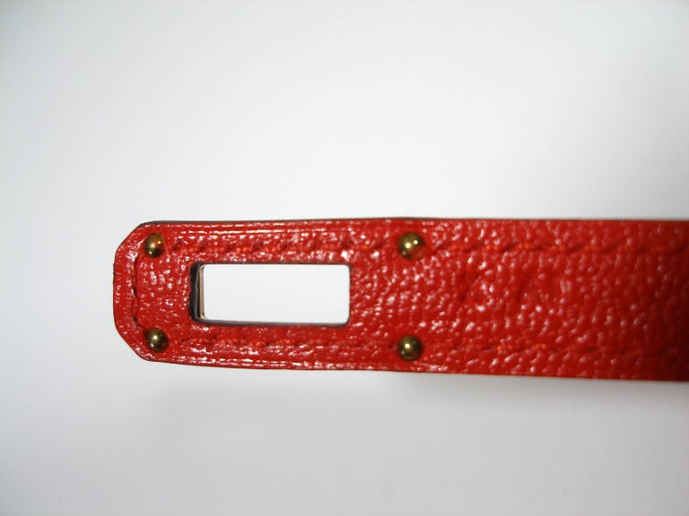 Hermès Kelly Compact Wallet Chevre Mysore Leather Rouge Tomate / BN at ...