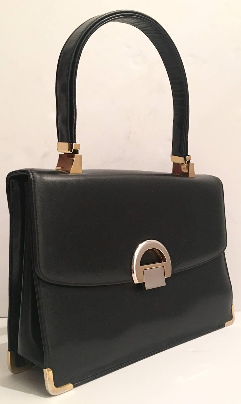 Vintage Leather and Two-Tone Metal Pocketbook by, Koret at 1stDibs