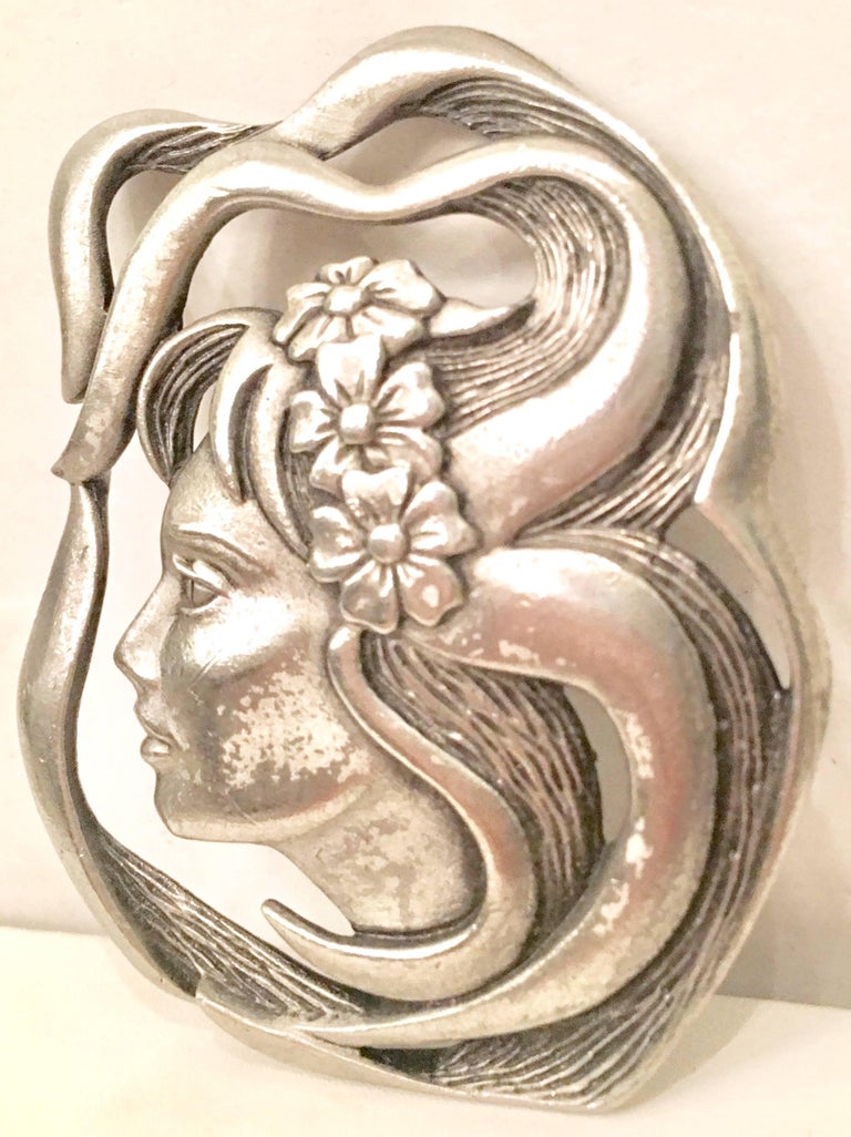 Vintage Art Nouveau Style Silver Pewter Brooch By JJ at 1stDibs | jj ...
