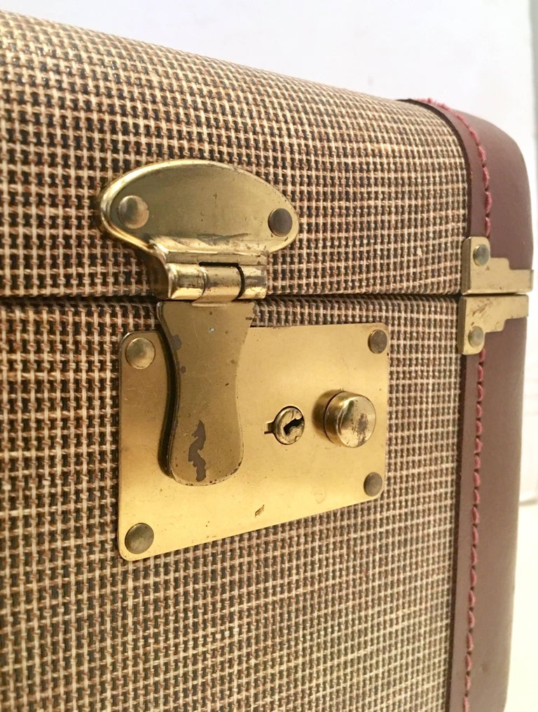 Leather Brass and Lucite Vintage Travel Train Case at 1stDibs | vintage ...