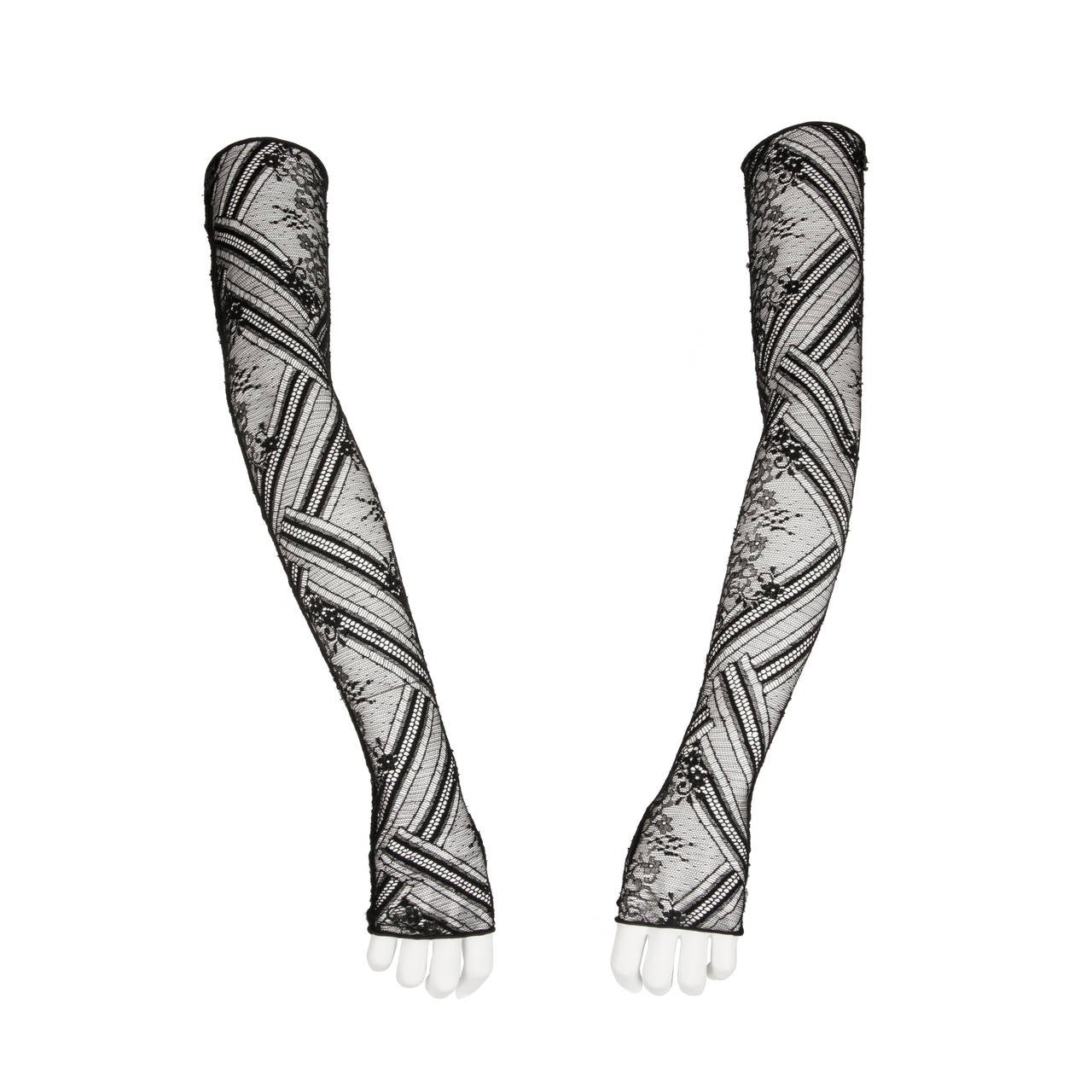 Vintage CHANEL Lace Armlets at 1stDibs