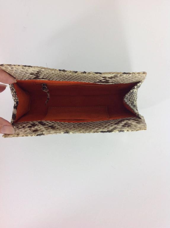 Lai natural python clutch handbag Perfect For Sale at 1stDibs
