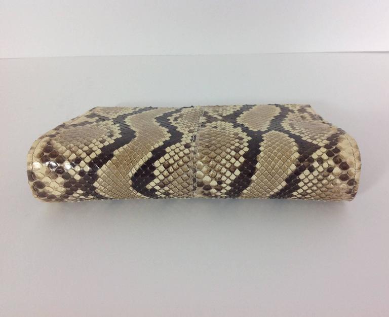 Lai natural python clutch handbag Perfect For Sale at 1stDibs