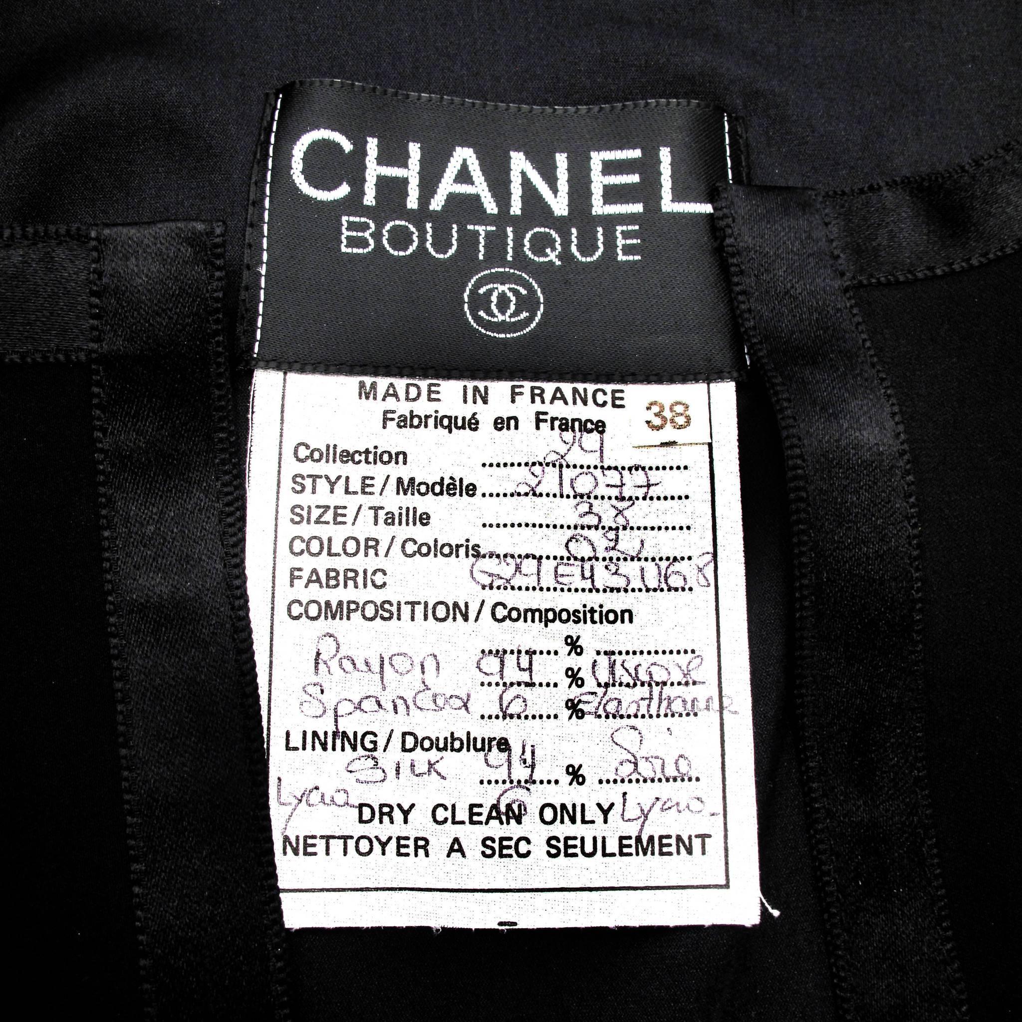 Never Worn Vintage 1980s Chanel Boutique Collection 29 Black Cage Coat ...