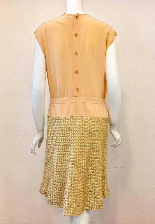 Chanel 2001 Cruise Honey and Tan Tweed Dress and Coat Ensemble at ...