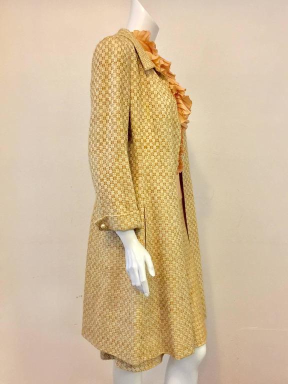 Chanel 2001 Cruise Honey and Tan Tweed Dress and Coat Ensemble at ...