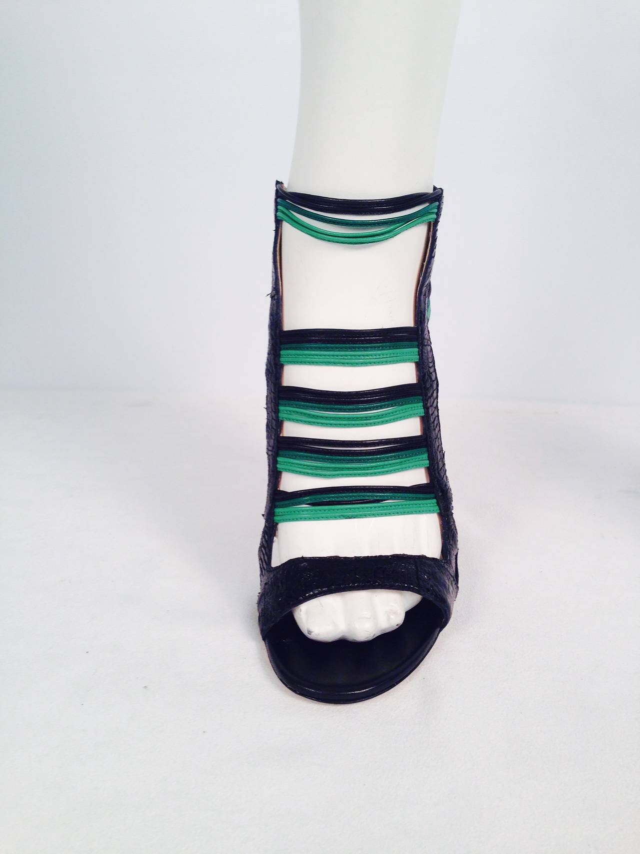 Jimmy Choo "Corsica" Python High Heel Sandal For Sale at 1stDibs