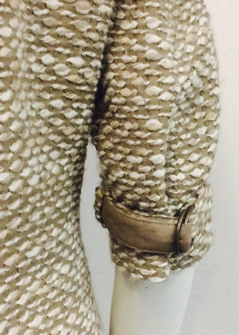 Alluring Akris Punto Dress and Jacket Ensemble in Taupe and Ivory ...