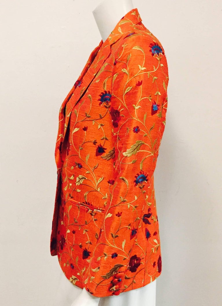 Xi Ling Shi Silk Shantung Mandarin Embroidered Jacket at 1stDibs ...