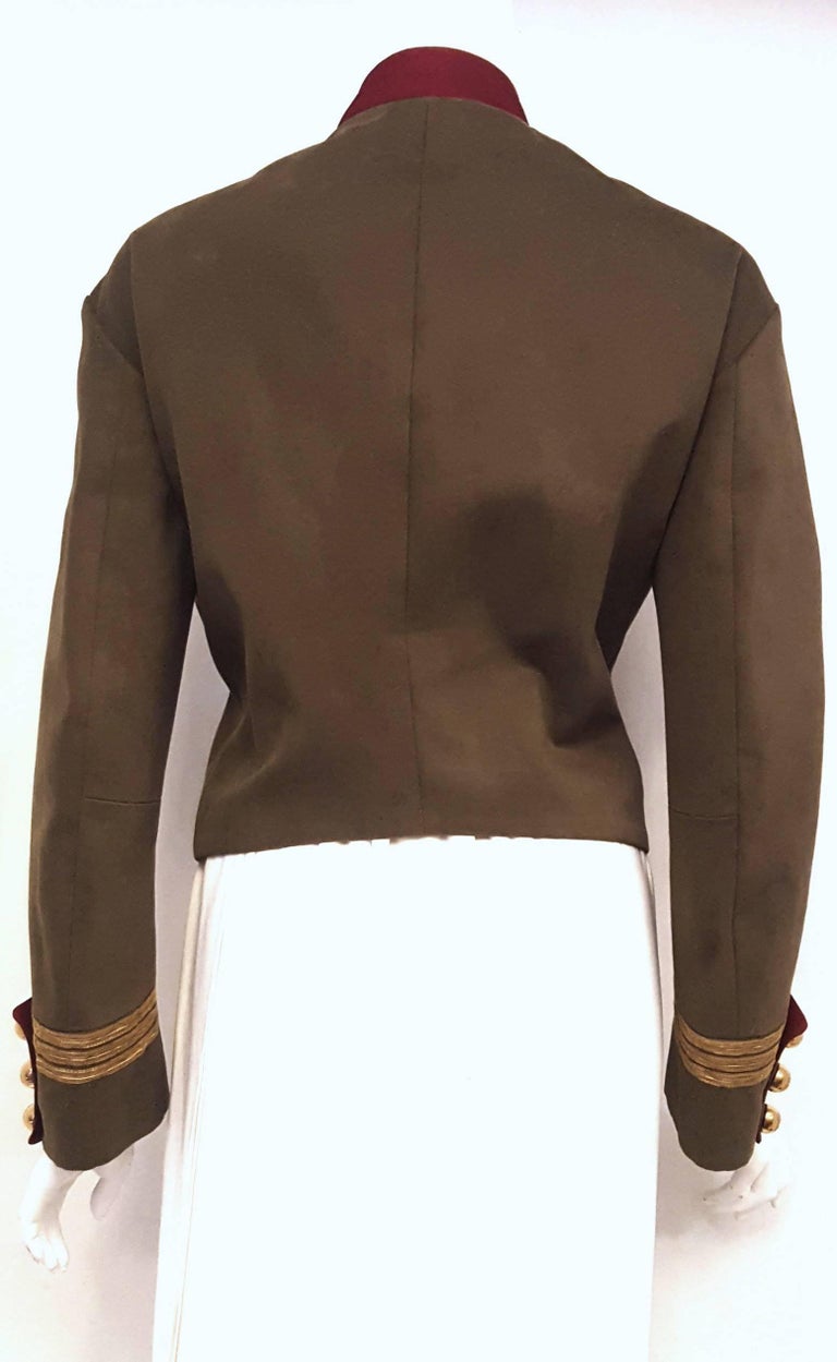 Gucci Prince Charming Green Military Style Jacket Intricate Metallic ...