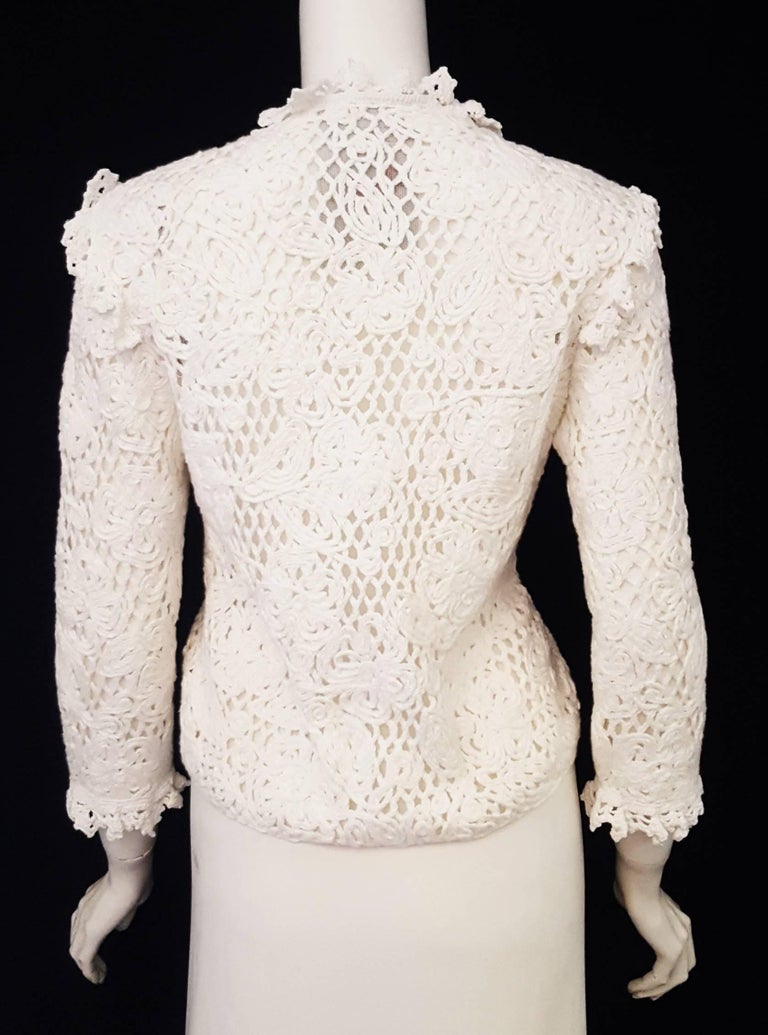 Dolce and Gabbana 2011 Special Edition White Cotton Crochet Cropped ...