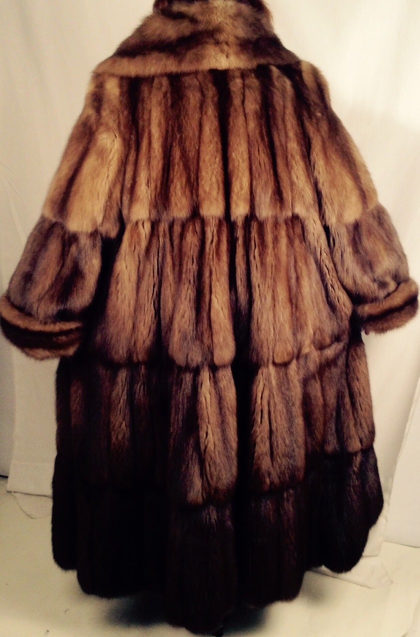 Natural Russian Sable Fur Coat For Sale at 1stDibs | sable fur coat for ...