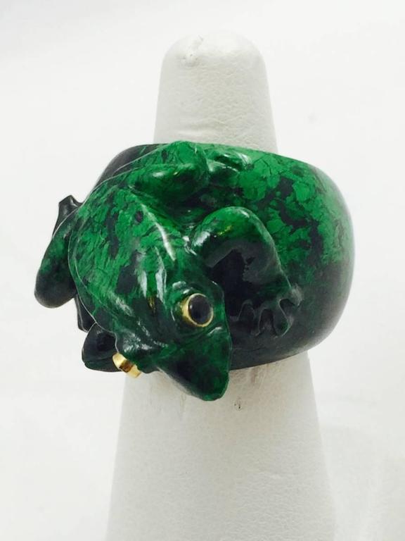 Maw Sit Sit Carved Frog Ring at 1stDibs | maw sit sit ring