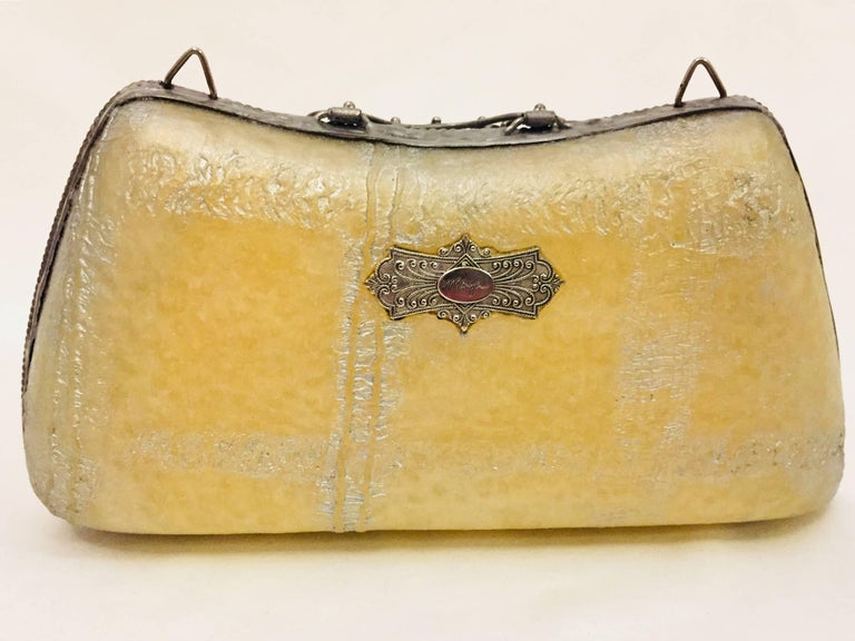 Maya Beige Resin Silver Tone Shoulder Strap and Hardware at 1stDibs ...