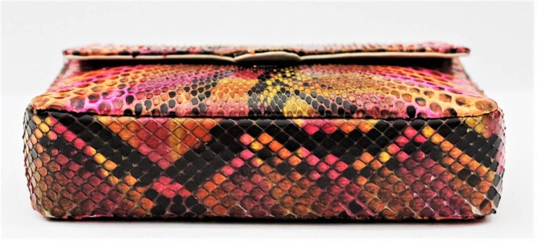 Chanel Mini Flap Multicolor Python Bag at 1stDibs
