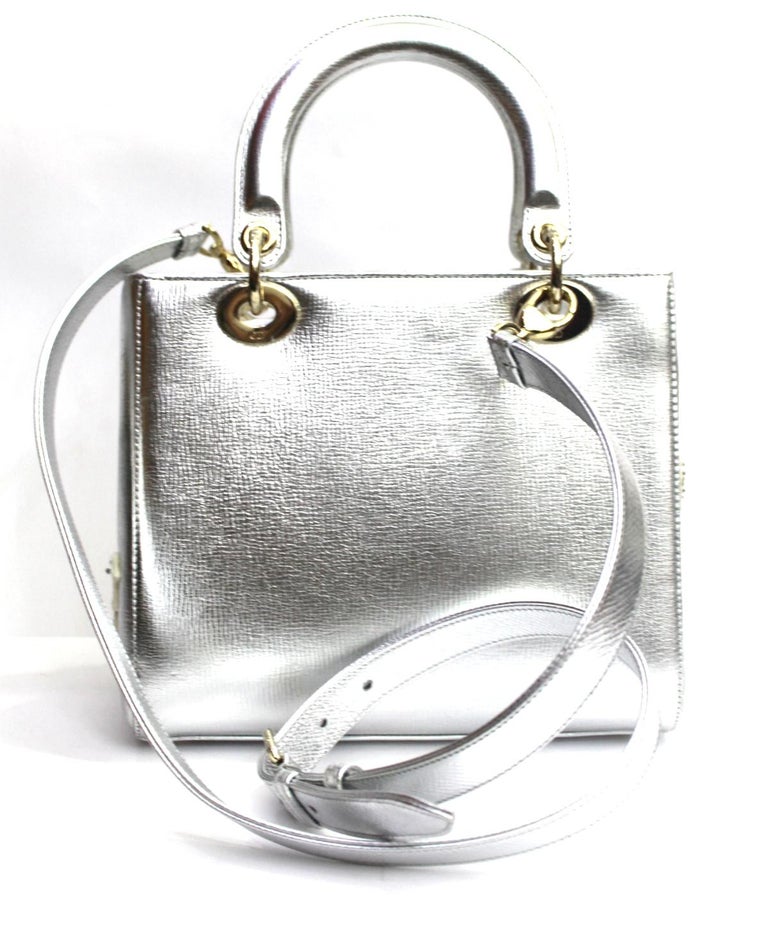 Christian Dior Lady Dior Handbag Patch Embellished Leather Medium at ...