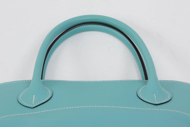 Hermes Bolide-Travel Bag, 35cm Blue Atoll Bag. For Sale at 1stDibs