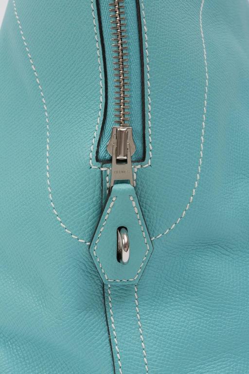 Hermes Bolide-Travel Bag, 35cm Blue Atoll Bag. For Sale at 1stDibs