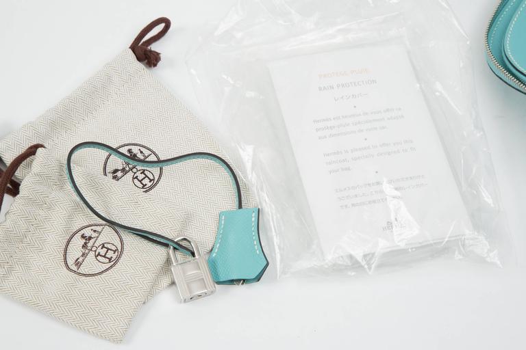 Hermes Bolide-Travel Bag, 35cm Blue Atoll Bag. For Sale at 1stDibs