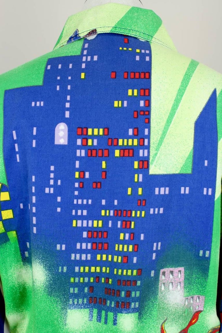 Gianni Versace Spring/Summer 1995 Multi-Coloured Jazz Age Print Cropped ...