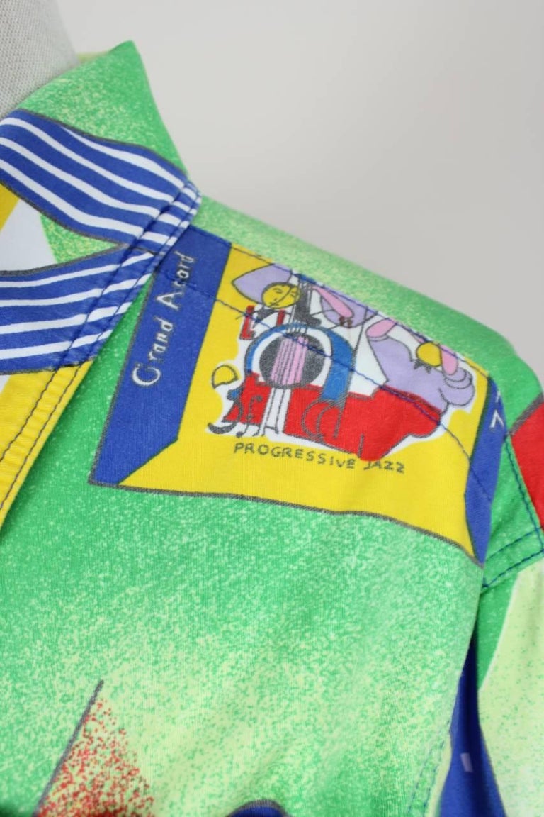 Gianni Versace Spring/Summer 1995 Multi-Coloured Jazz Age Print Cropped ...