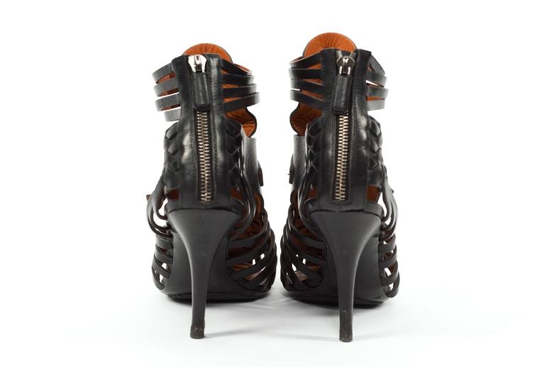 Givenchy by Ricardo Tisci leather strap gladiator heels, Sz. 8.5 at 1stDibs