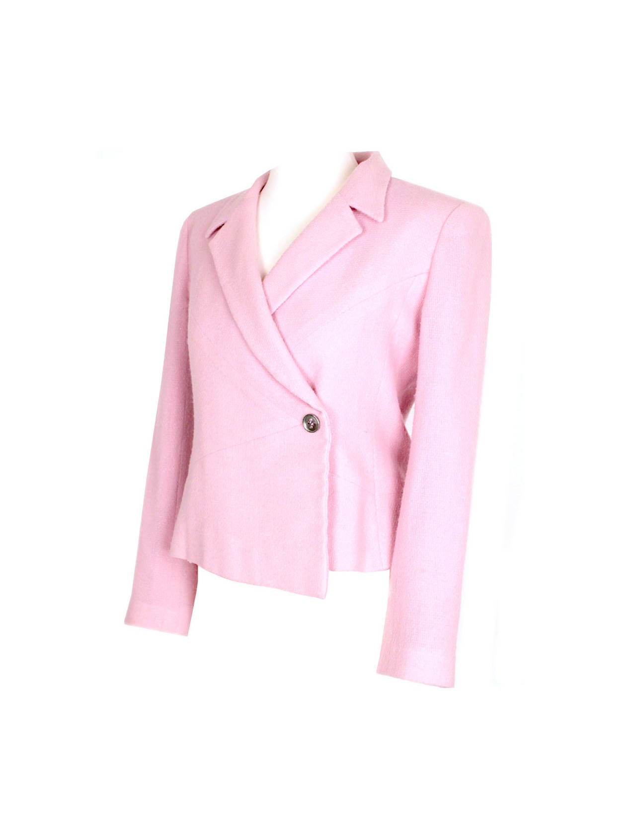 Asymmetric Chanel SS00 Pink Jacket at 1stDibs